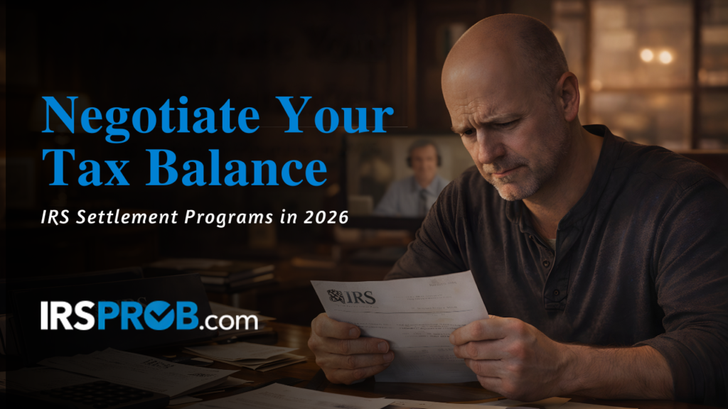 Negotiate Tax Balance IRS: Settlement Programs 2026